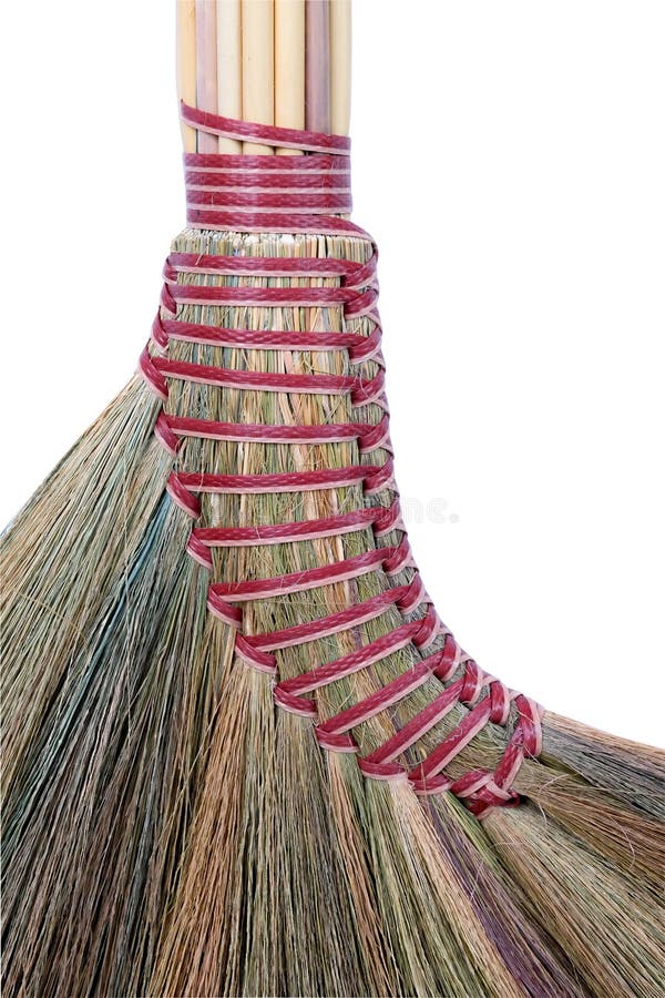 Close Up Broom or Cleaning Tool on White Stock Photo - Image of dust ...