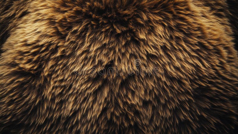 Close-Up of Brown Bear Fur Texture Stock Illustration - Illustration of ...