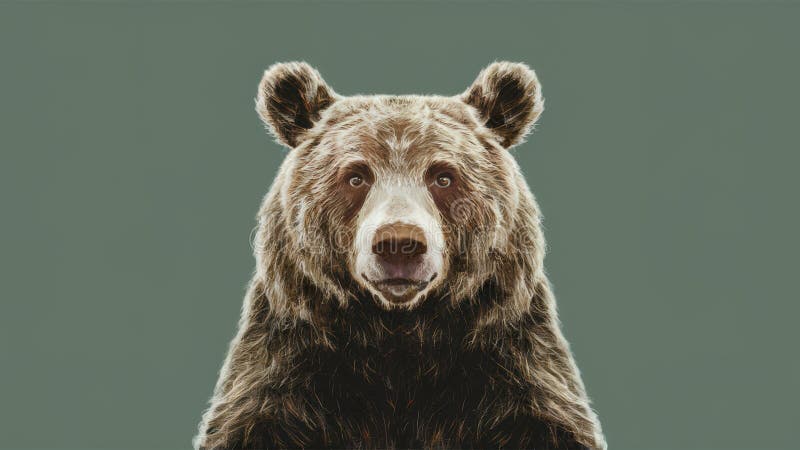 A Close Up of a Brown Bear Looking at the Camera, AI Stock Photo ...
