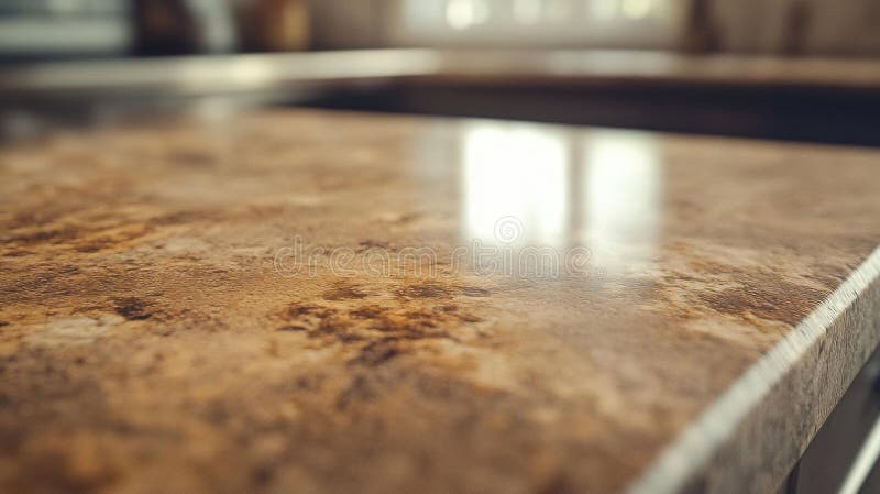Close Up of Brown Granite Countertop Stock Illustration - Illustration ...