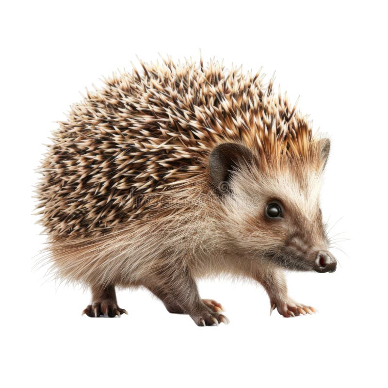 A Close-up of a Brown Hedgehog with Spikes Stock Photo - Illustration ...