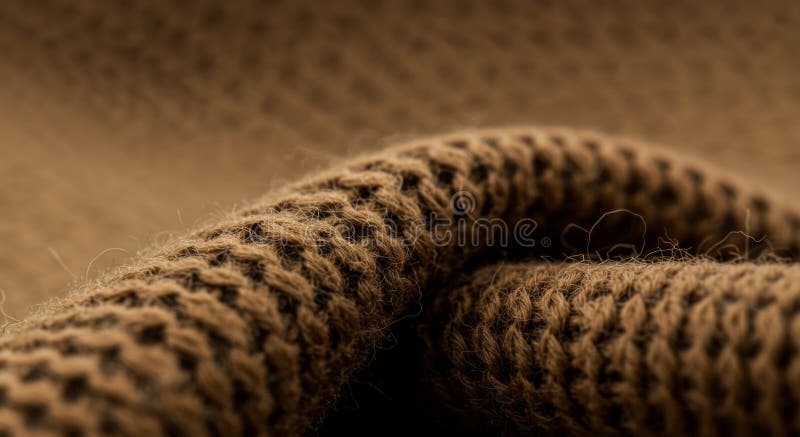 Close-Up of Brown Knit Fabric Texture Stock Illustration - Illustration ...