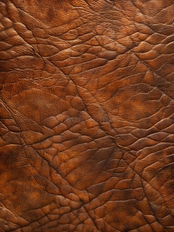 Closeup of Brown Leather Texture with a Rustic Look Stock Illustration ...