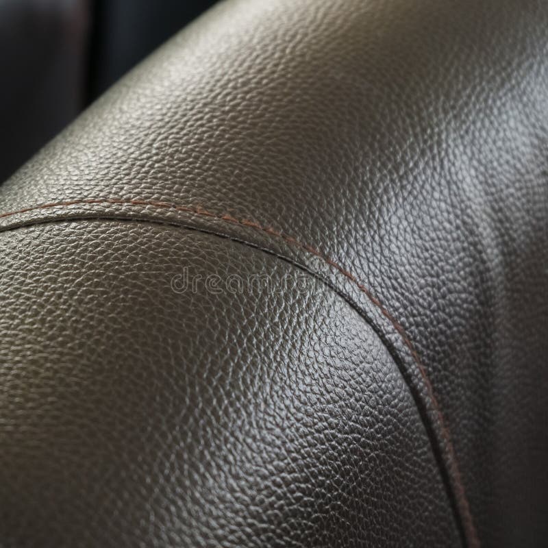 Close Up Brown Leather Texture of Sofa Stock Image - Image of couch ...