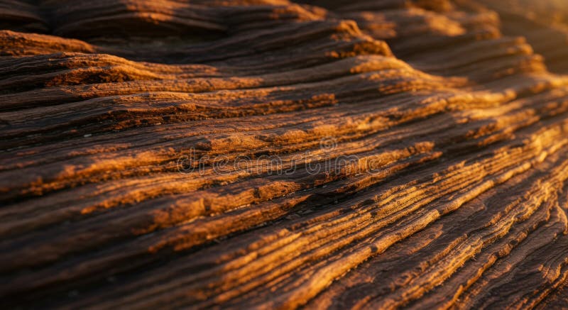 Close-Up of Brown and Orange Rock Texture with Layers Stock ...