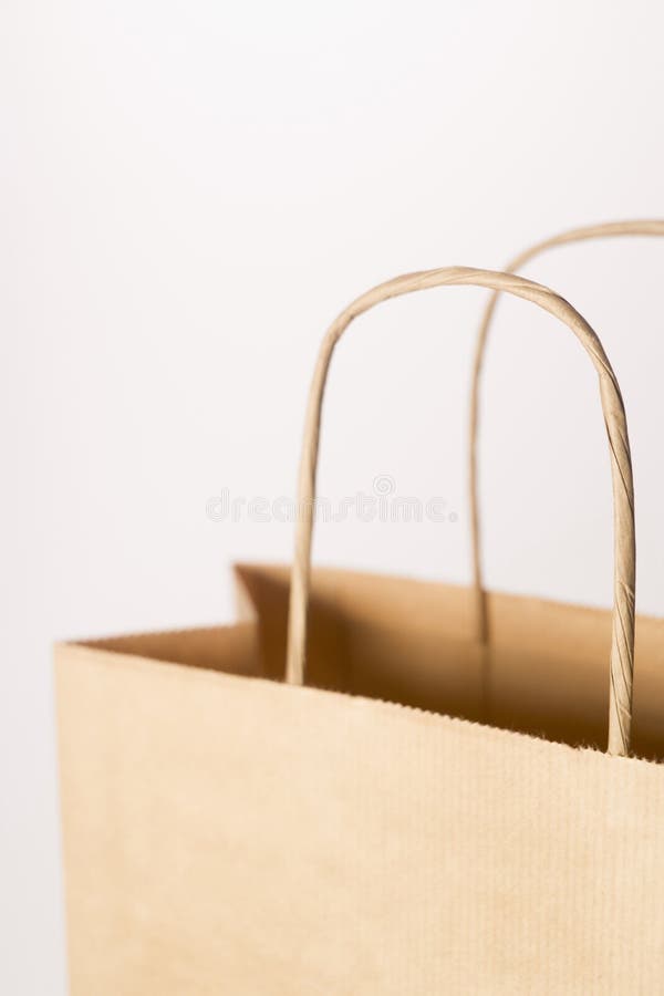Close-Up of Brown Paper Bag Stock Photo - Image of consumerism, close ...