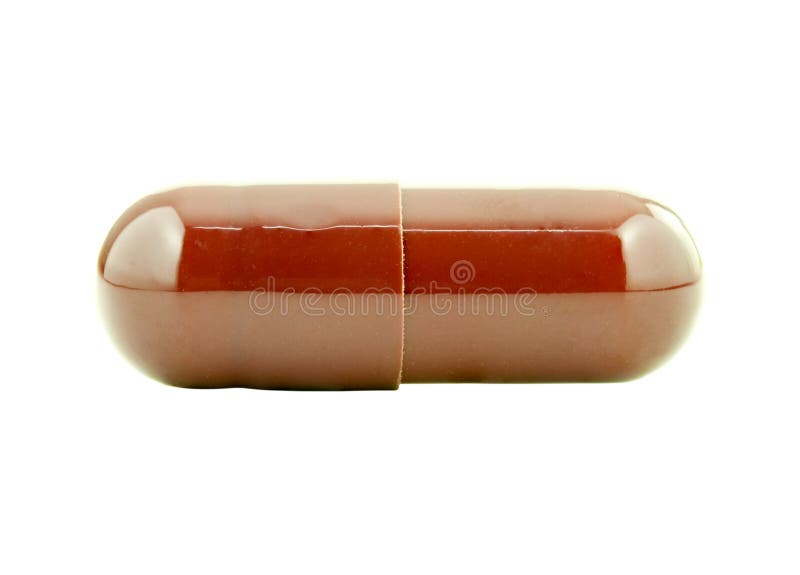 Big brown pill stock image. Image of medicine, isolated - 8496695