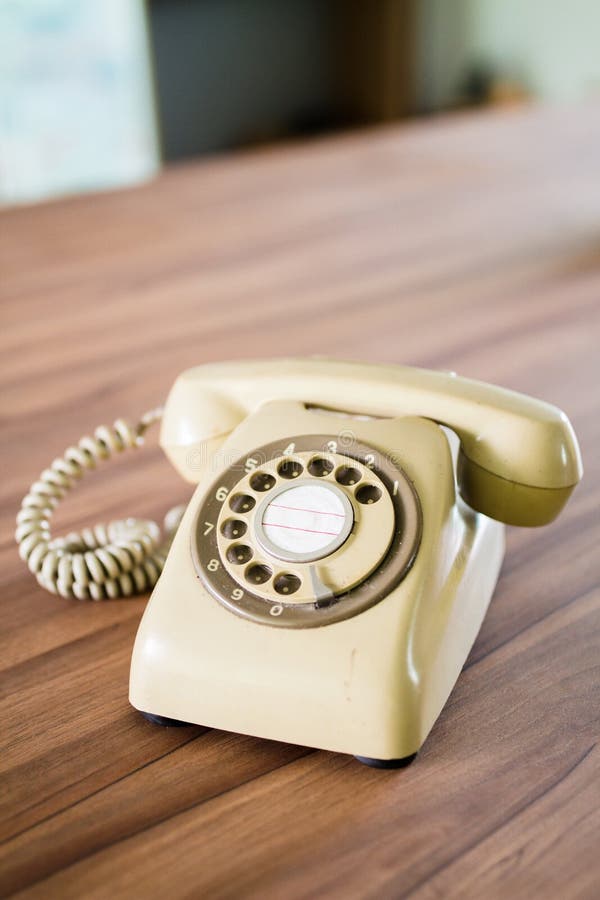 Brown Rotary phone. stock photo. Image of communication - 113543028
