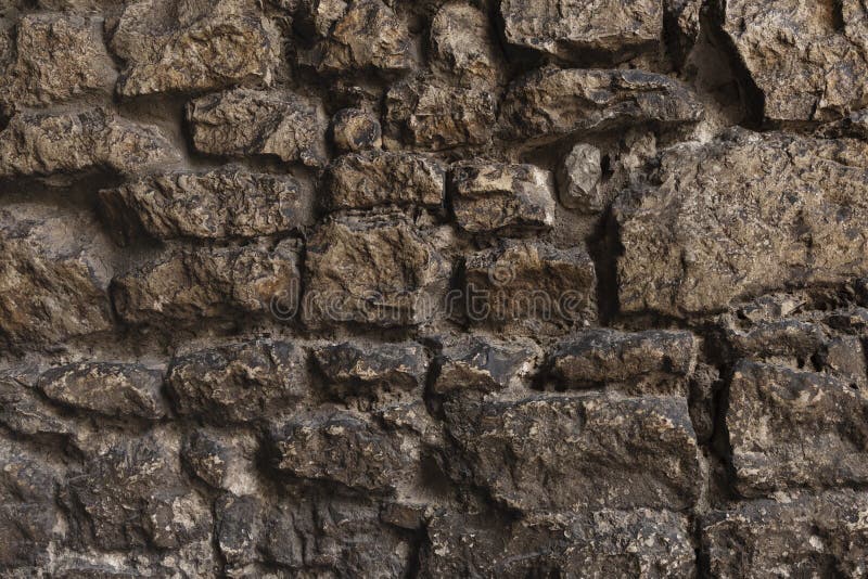 Close Up of a Brown Stone Wall Stock Photo - Image of pattern, natural ...