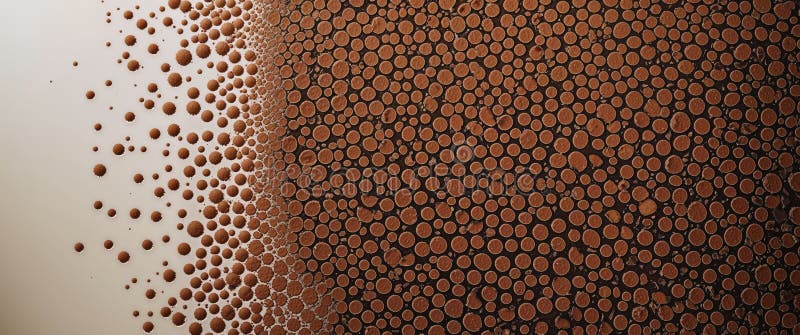 A Close Up of a Brown Surface with Many Small Brown Circles. Stock ...