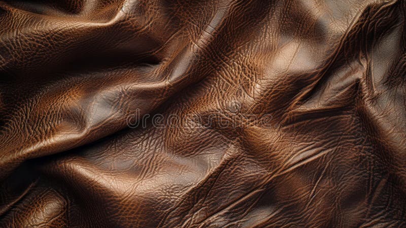 Close-up of Brown Textured Leather Surface, Detailed View. Interior ...