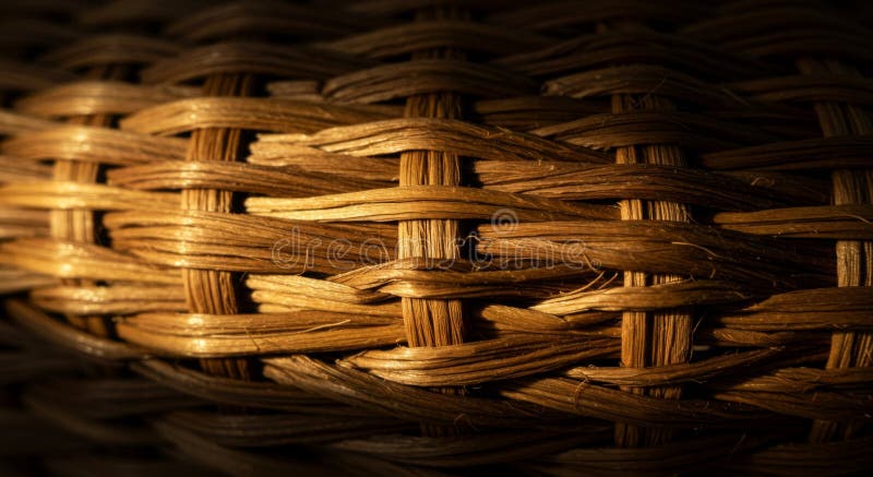 Close-Up of Brown Woven Basket Texture Stock Illustration ...