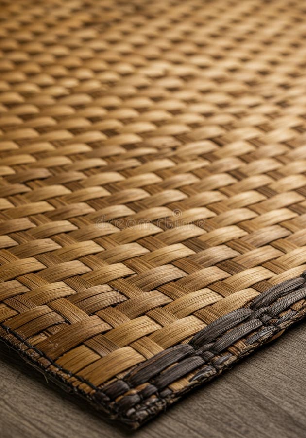 Close Up of Brown Woven Mat Texture Stock Illustration - Illustration ...