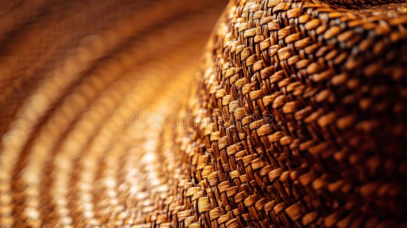 Close-Up of Brown Woven Straw Hat Texture Stock Illustration ...