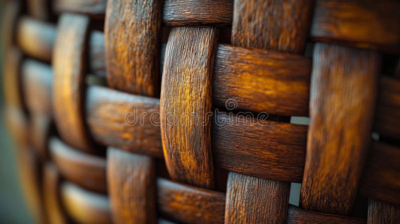 Close-up of a Brown Woven Wicker Pattern Stock Illustration ...