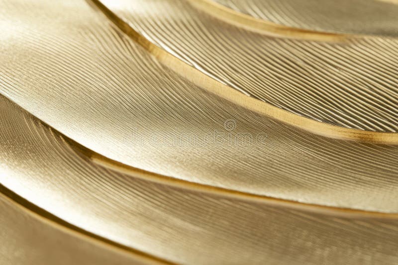 Close Up Brushed Gold Metal Soft Reflective Sheen Subtle Linear ...