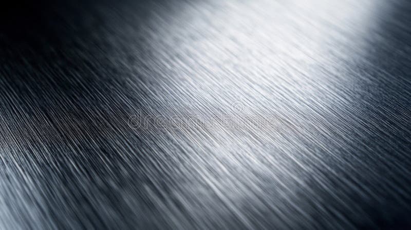 Close-Up of a Brushed Metal Surface with Light Reflecting Off of the ...