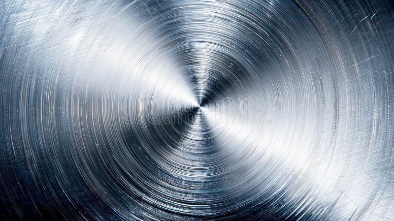 Close-up of Brushed Metal Texture with Circular Patterns and Shine ...