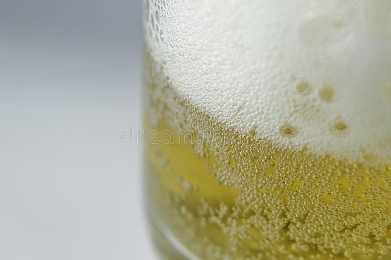Close Up Bubble of Beer in Glass Stock Image - Image of cold, alcohol ...