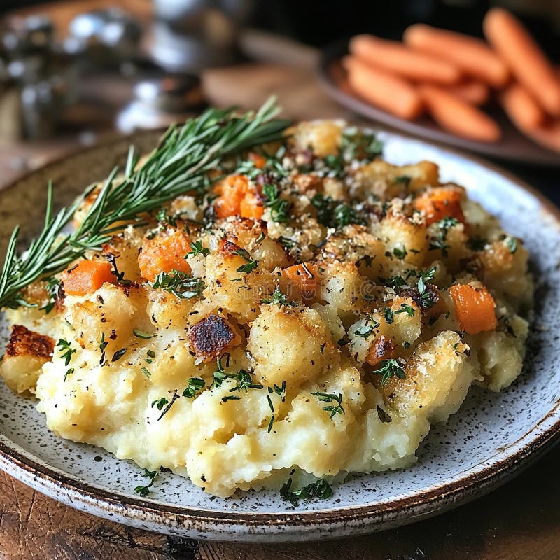 Close Up Bubble and Squeak British Dish View Stock Illustration ...