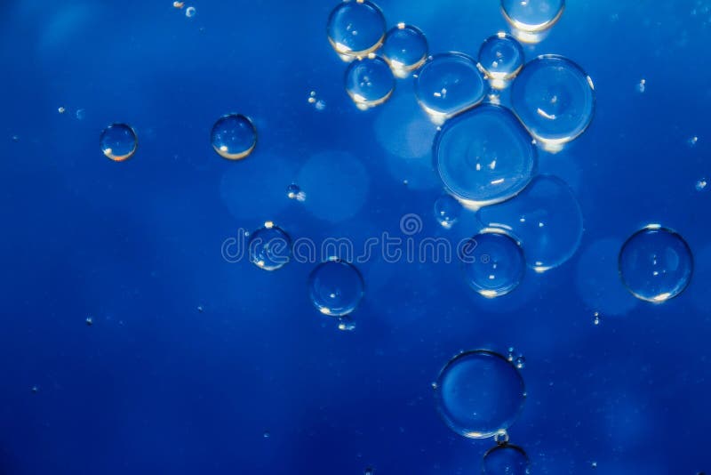 Blue Bubbles Background Close Up Stock Image - Image of orange, small ...