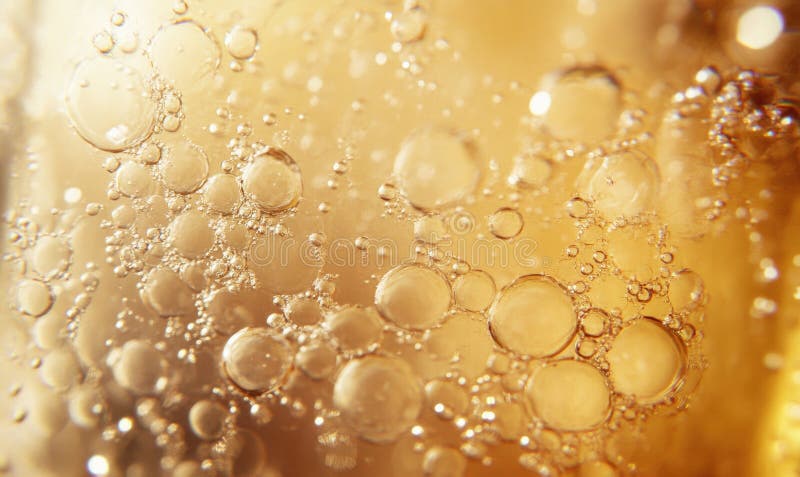 A Close Up of Bubbles in a Glass of Liquid Stock Photo - Image of ...