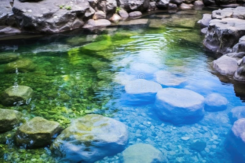 Close-up of Bubbling Hot Spring Water Stock Photo - Image of spring ...