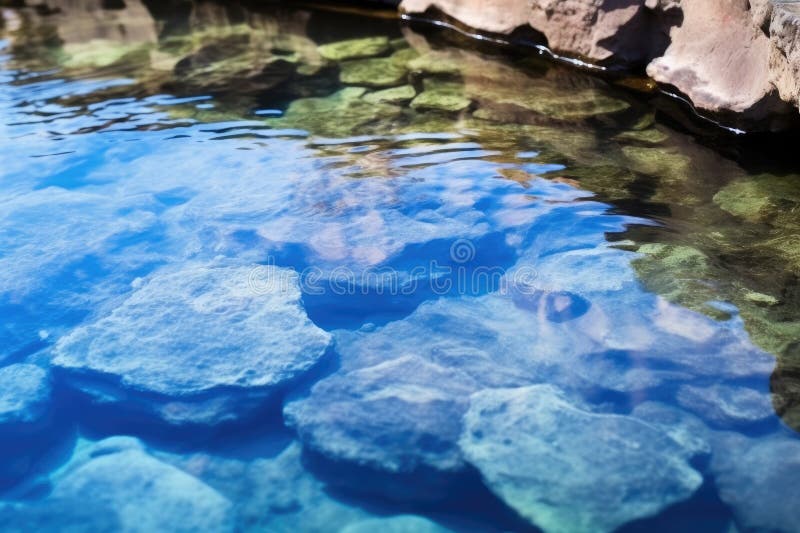 Close-up of Bubbling Hot Spring Water Stock Illustration - Illustration ...