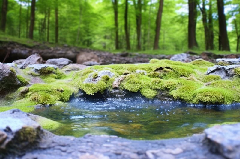Close-up of Bubbling Hot Spring Water Stock Illustration - Illustration ...