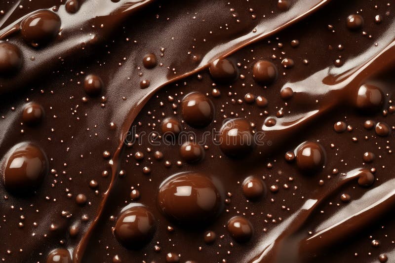 Close-up of Bubbling Liquid Chocolate Texture. Neural Network AI ...