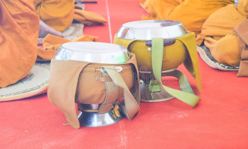 Buddhist Monk`s Alms Bowl. stock image. Image of give - 99088393