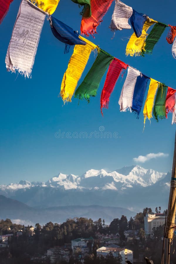 Buddhist prayer flags stock image. Image of prayer, traditional - 99299377