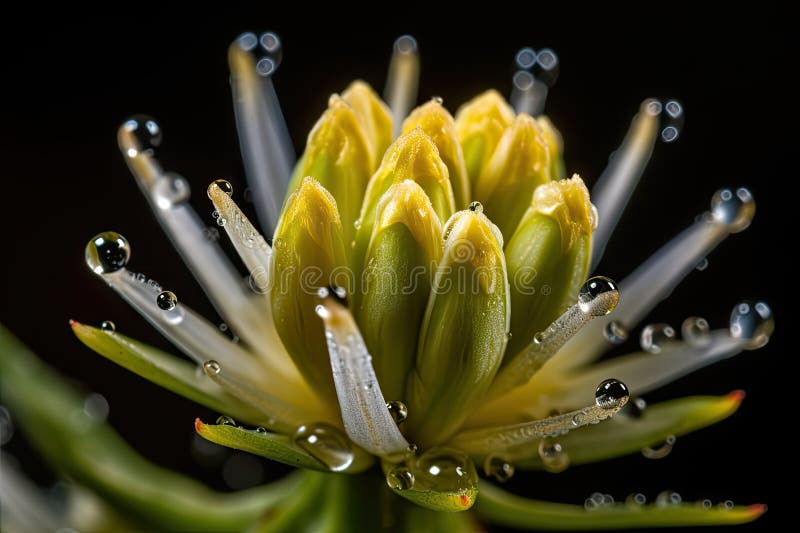 Close-up of Budding Flower Bud, with Visible Petals and Leaves Stock ...