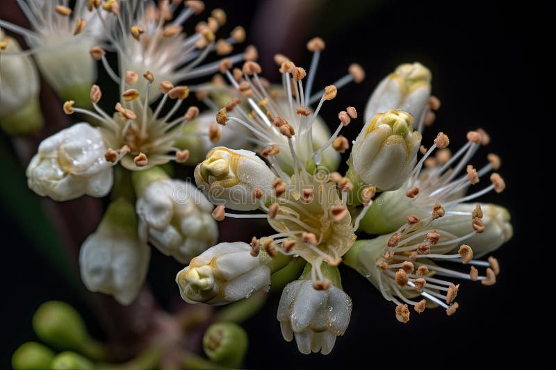 Close-up of Budding Flowers, with Delicate Petals and Intricate ...