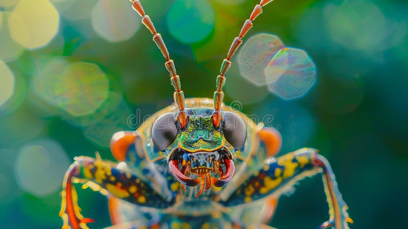 A Close Up of a Bug with Its Mouth Open Stock Image - Image of pest ...