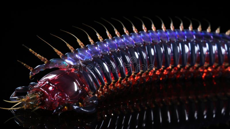 A Close Up of a Bug with Many Colors and Spikes, AI Stock Illustration ...