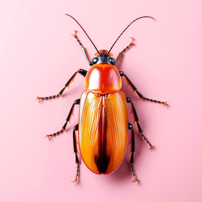 Close Up of Bug on Pink Surface with Pink Background. Generative AI ...