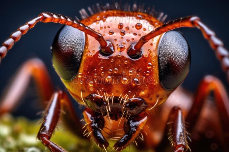 Close Up of a Bug S Face with Water Droplets, Perfect for Nature Themes ...