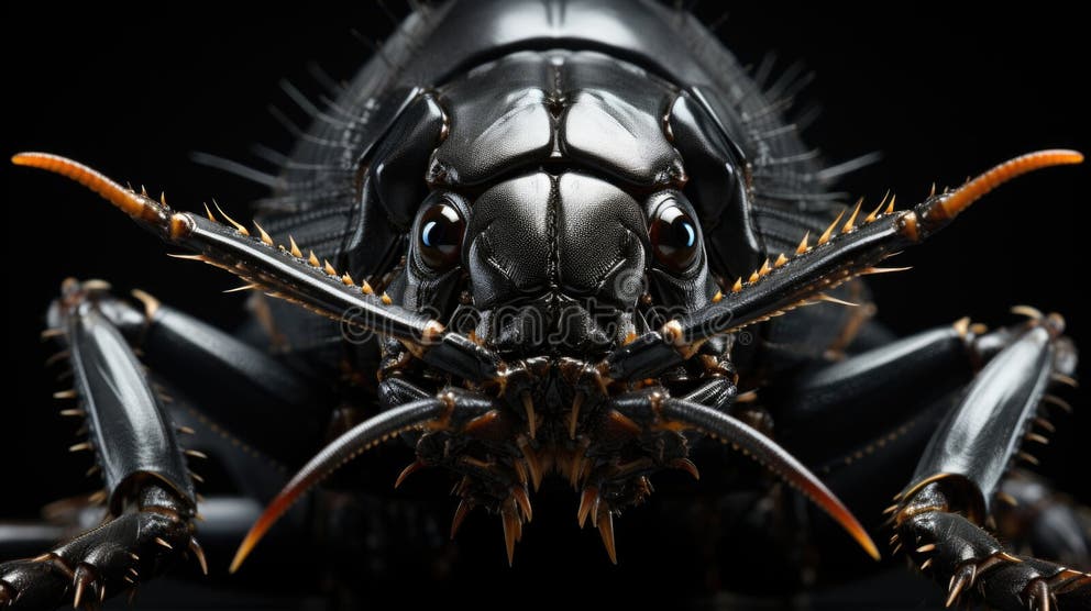 A Close Up of a Bug with Spikes on Its Head. Generative AI Image. Stock ...