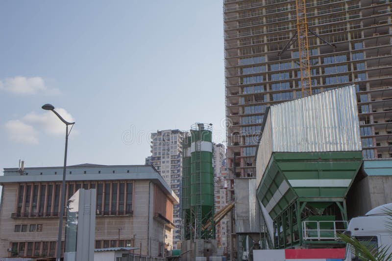 Modern Civil Engineering. High Rise Building Under Construction Stock ...