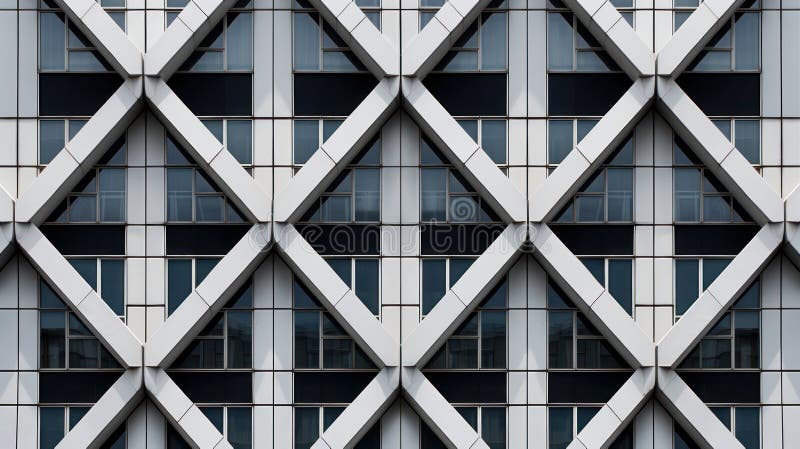 Close Up Building Facade Repeated Design Pattern Stock Illustration ...