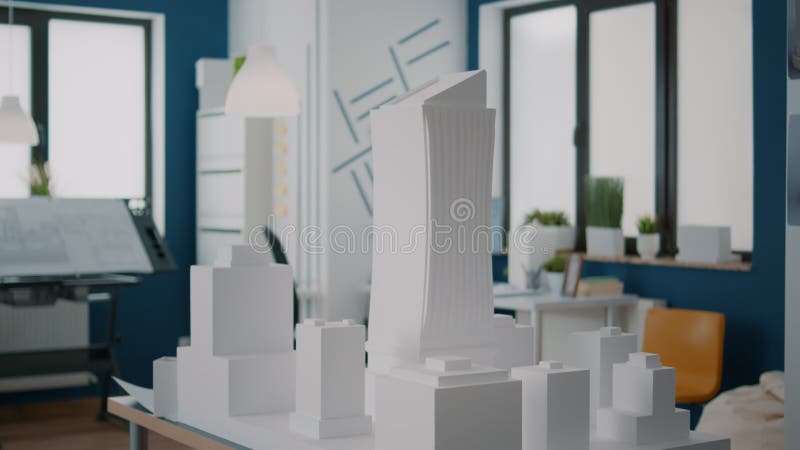 Close Up of Building Model on Table To Design Construction Layout in ...