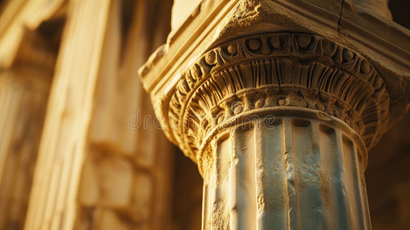 Close-up of Building Pillar Stock Image - Image of contemporary ...