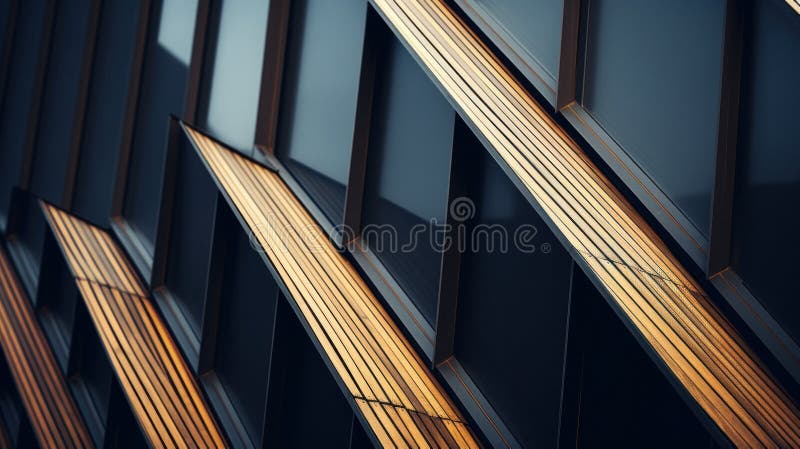 A Close Up of a Building with Some Wood on it, AI Stock Image - Image ...
