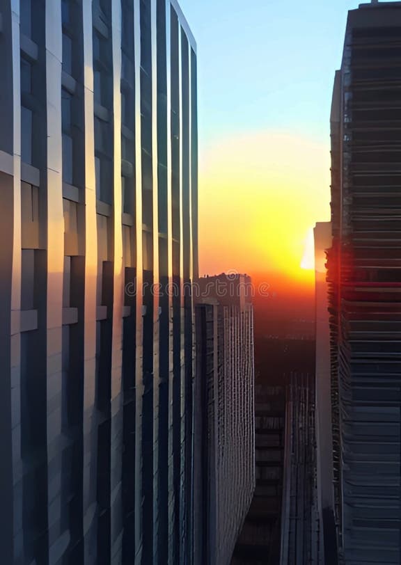 Building and sunlight stock illustration. Illustration of exterior ...