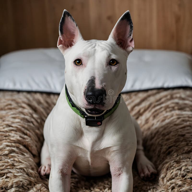 Close-Up of Bull Terrier with Distinctive Face in Contemporary Living ...