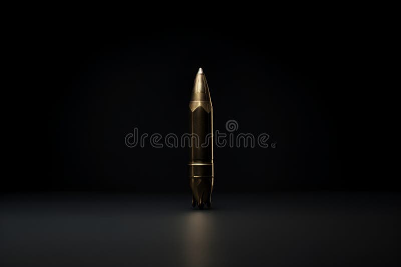 Bullet on a Black Background Stock Illustration - Illustration of ...