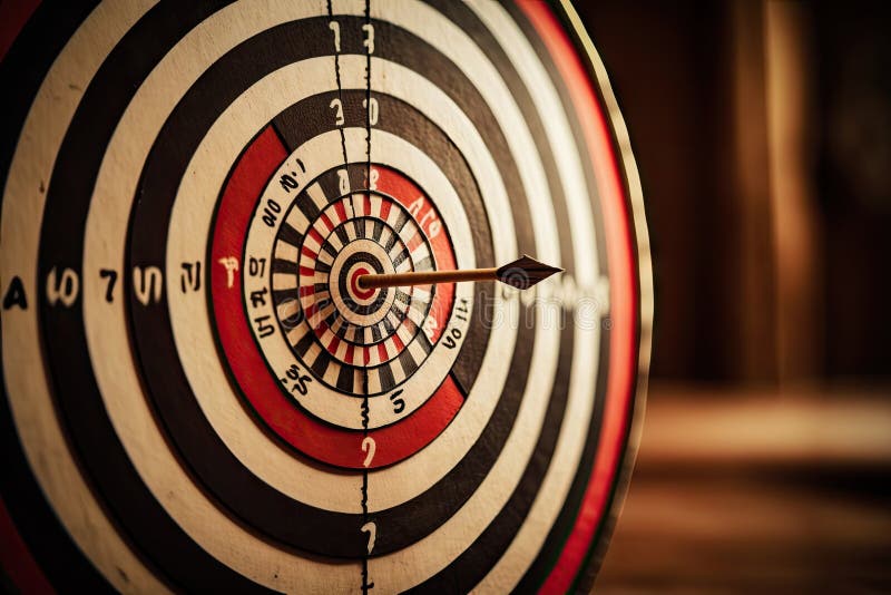 Close-up of Bullseye Target with the Business Name and Logo on it Stock ...