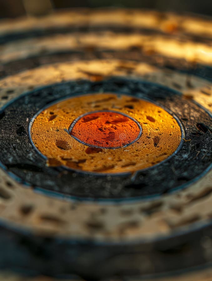 Close-up of a Bullseye Target with Concentric Circles Stock Image ...