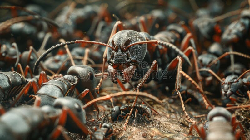 A Close Up of a Bunch of Ants on the Ground. Suitable for Educational ...